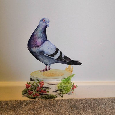 Sassy Pigeon Wall Decal, Pigeon Wall Sticker, Pigeon Art PVC Free ...