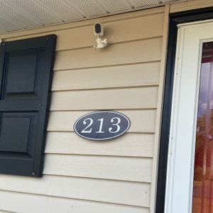 Custom Oval Address Sign Black Aluminum 12w X 7h, Personalized House ...