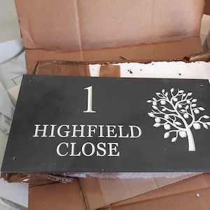 Deep Engraved Slate House Sign - Etsy UK