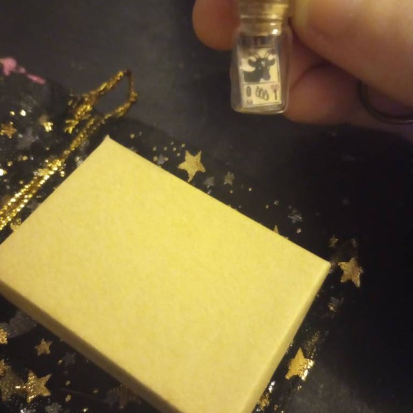 INSCRYPTION Necklace Card in a Bottle Squirrel Black Goat Boulder ...