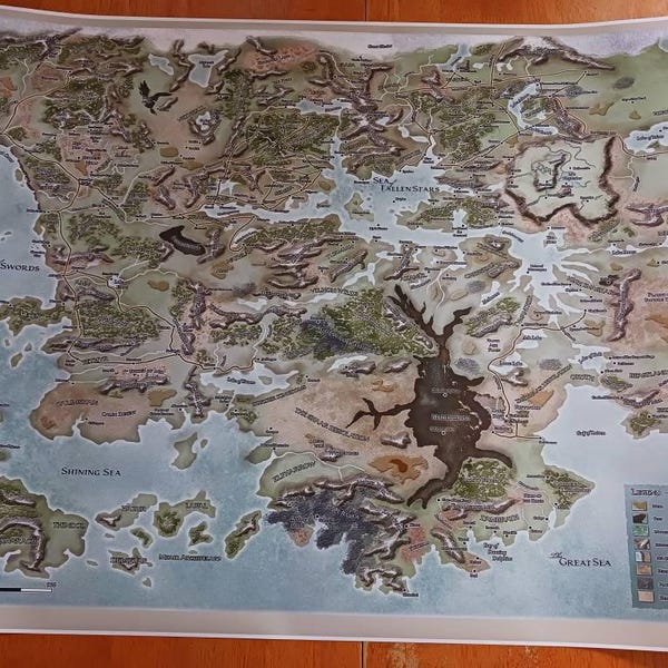 Dungeons and Dragons: Forgotten Realms Map Poster Wall Art Choose From ...