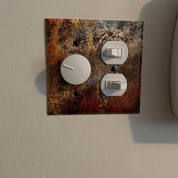 Metal Light Switch Covers - Image of Aged Copper - Patina Design Home ...