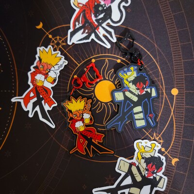 Trigun Maximum : Vash , Wolfwood & Knives Acrylic Keychain - Etsy