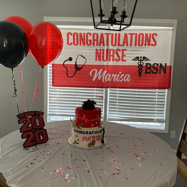 Nurse Graduation Banner Nursing Graduation Banner Rn Bsn Lpn Nurse ...