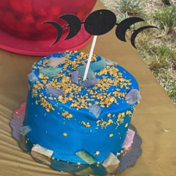 Phases of the Moon Glitter Cake Topper: Celestial Boho Party - Etsy