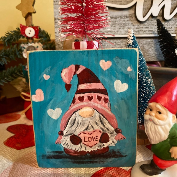 His Love Endures Forever, Christian Block Sign, Rustic Shelf Sitter ...