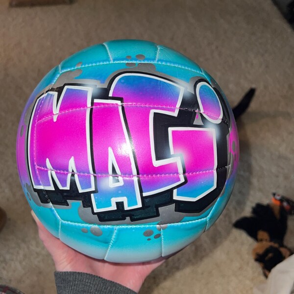 Custom Volleyball Hand Painted Ball Unique Personalized Sports Gift ...