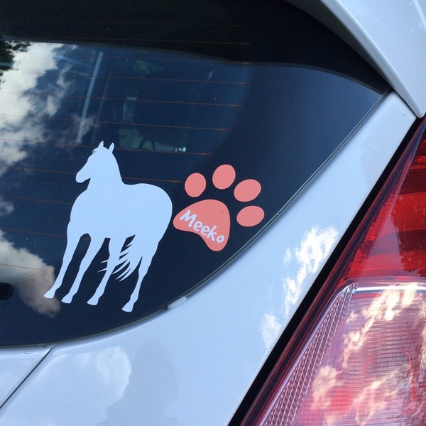 Paw Print Decal | Dog Decal | Dog Print Name | Personalized Paw Print ...