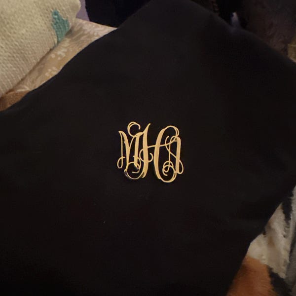 Gold Monogram Brooch, 3 Initials Monogram Brooch, Personalized Name Pin ...