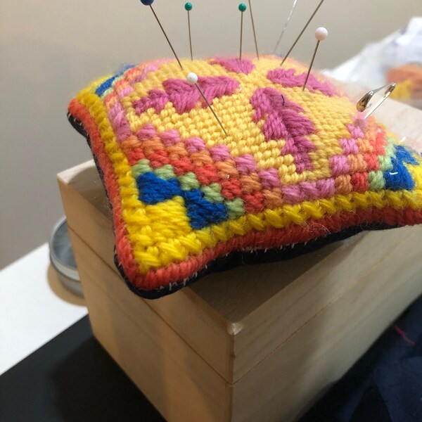 Pulled Thread Embroidery, Flower Sprig Pincushion Pattern, Digital Embroidery Pattern, Instant ...