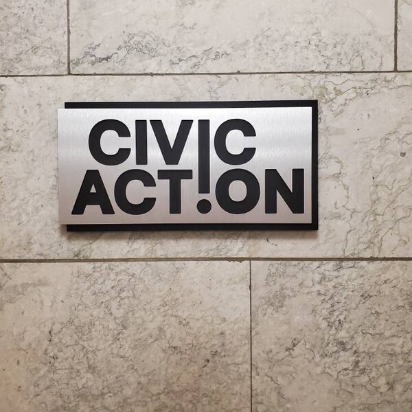 Address Sign | Modern Plaque | Aluminum Composite | Vertical Offset ...