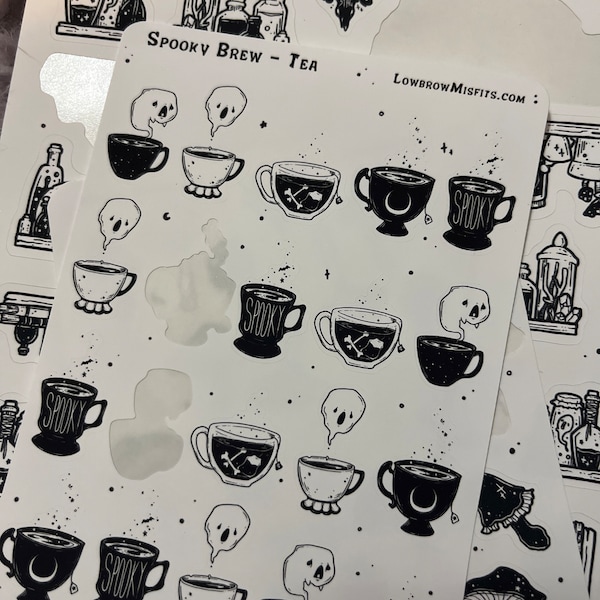 Spooky Tea Ghost Planner STICKER Sheet - Etsy