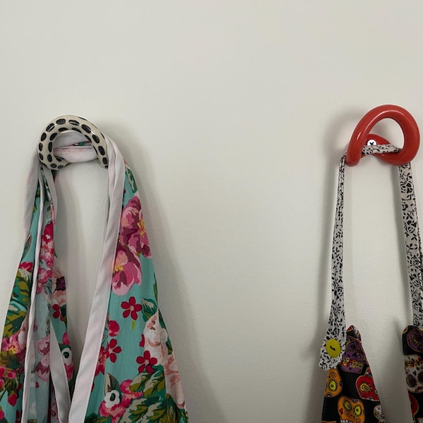 Ceramic Wall Hooks Handmade Decorative Coat Hook / Colorful Funky ...
