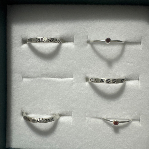 Class Ring Set | Stackable Class Rings | Affordable Class Rings ...