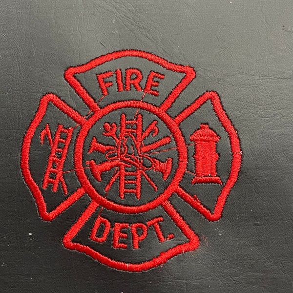 3 Sizes Fire DEPT. - Machine Embroidery Design File / Digital File - Etsy