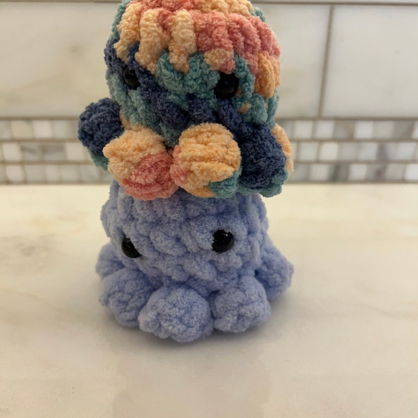 Emotional Support Octopus, Small Crochet Octopus, Stress Relief Desk ...