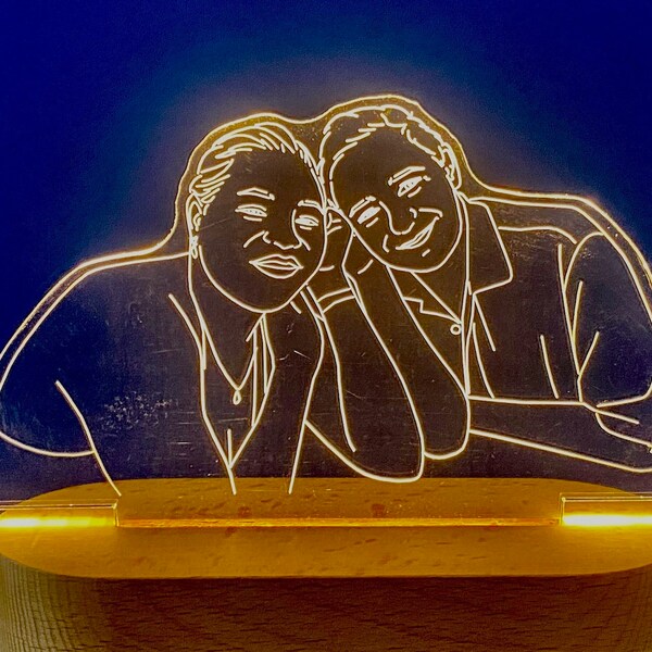 Custom Photo Led Lamp, Wedding Gift Photo LED Light, Photo Night Light ...
