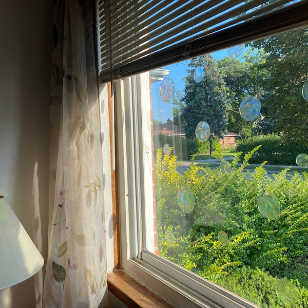 Rainbow Dots Window Gems: Bird Safety Decals, Prevent Collisions (set ...