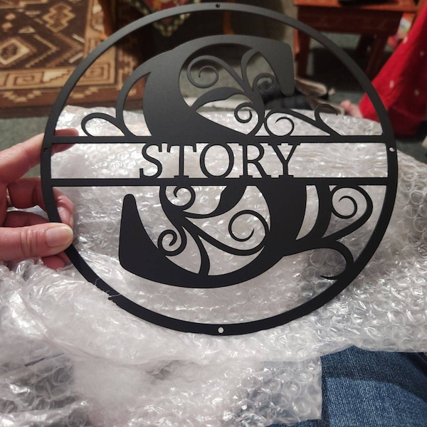 Metal Monogram Sign, Custom Metal Sign, Metal Name Sign, Initial Sign ...