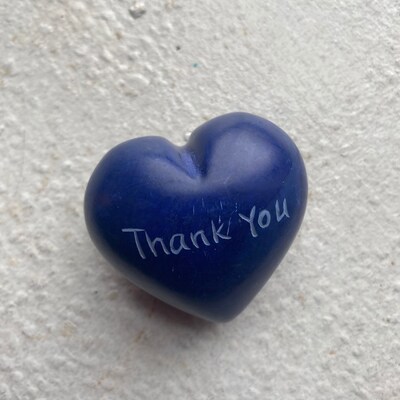 Handmade Pale Blue Stone Heart, Mother - Etsy