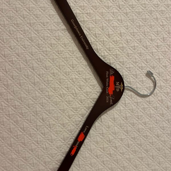 1st White Coat Hanger, Personalized Nurse Practitioner Hanger, Nurse ...