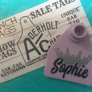 Custom Engraved Livestock Ear Tag Laser Engraved Goat Pig Sheep Ear ...