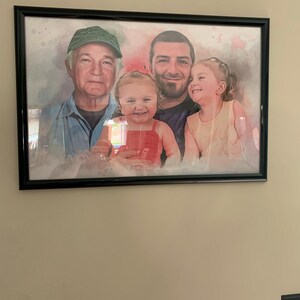 Custom Memorial Portrait Pictures With Deceased Loved One Incorporating ...