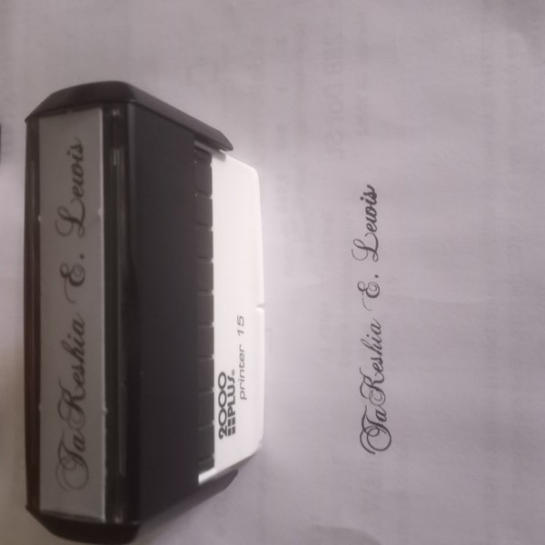 Custom Name Stamp, Signature Stamp, Self Inking Name Stamp, Calligraphy ...