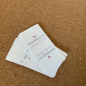 Fold-over Fabric Garment Product Tags for Handmade Items | Etsy