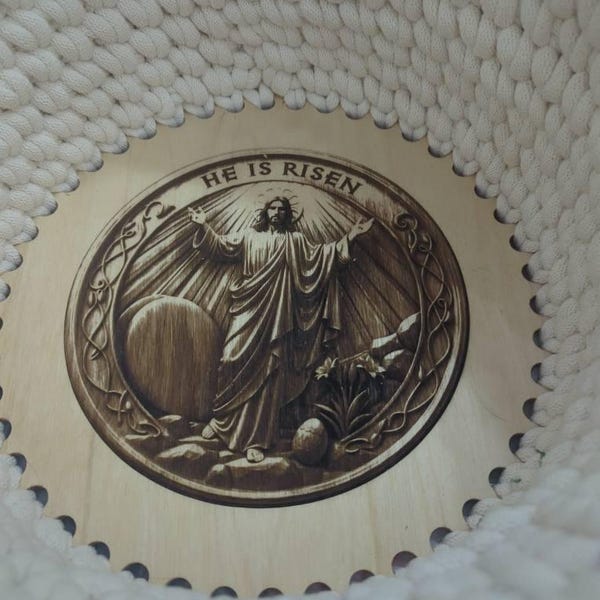 3D Illusion Design - He is Risen Jesus Resurrection Relief | CO2 Laser ...