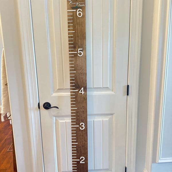 Personalized Family & Kids Growth Chart | Large Ruler 3D | Nursery ...