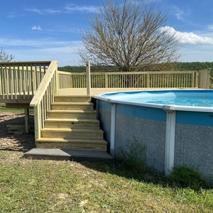 Plans for Above Ground Pool Deck 12x14 24' Round Pool 52 High - Etsy