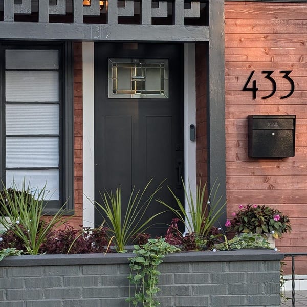 12 Inch Modern House Numbers Contemporary Minimalist Address Sign Large ...