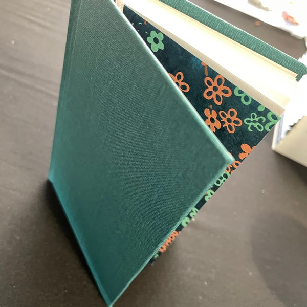Floral Green Notebook With Blank Pages, Gardening Drawing Book, Little ...