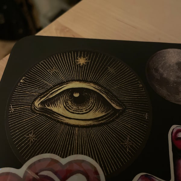 Golden Eye Vinyl Sticker - All Seeing Eye Vinyl Sticker - Celestial ...