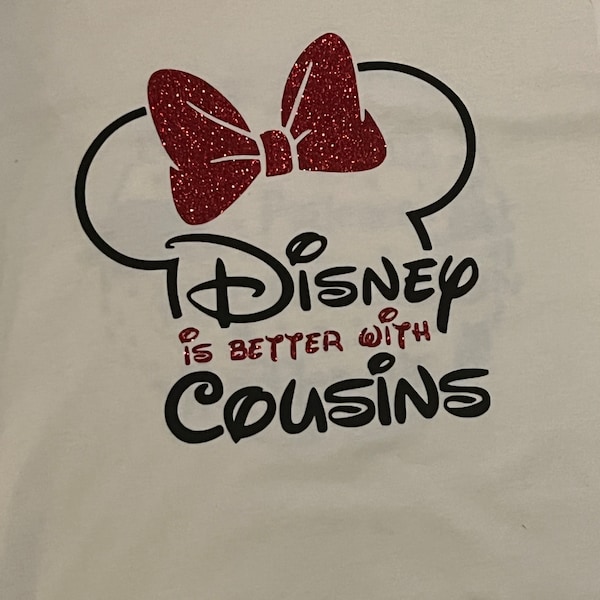 Better With Cousins, Mickey Minnie Mouse, Family, Head Ears Bow ...