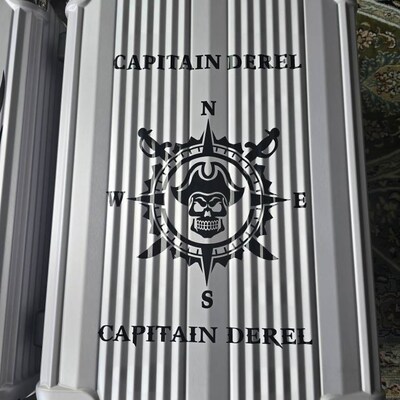 Pirate Skull Captain Compass Vinyl Decal Sticker, Compass Rose, Ship ...