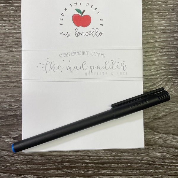 School Days Small Notepad - Personalized Teacher Gifts - Staff ...