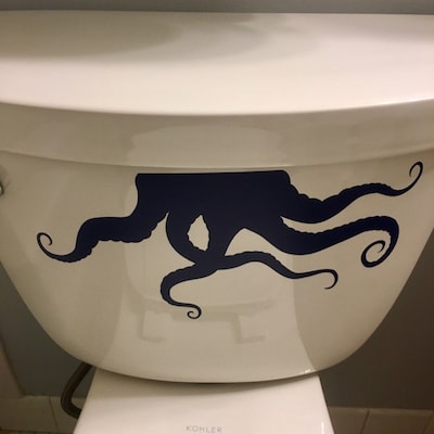 Octopus Toilet Decal Octopus Attack Vinyl Bathroom Decal - Etsy