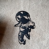 Astronaut and Earth Metal Wall Art, Kids Room Decor, Metal Wall Decor ...