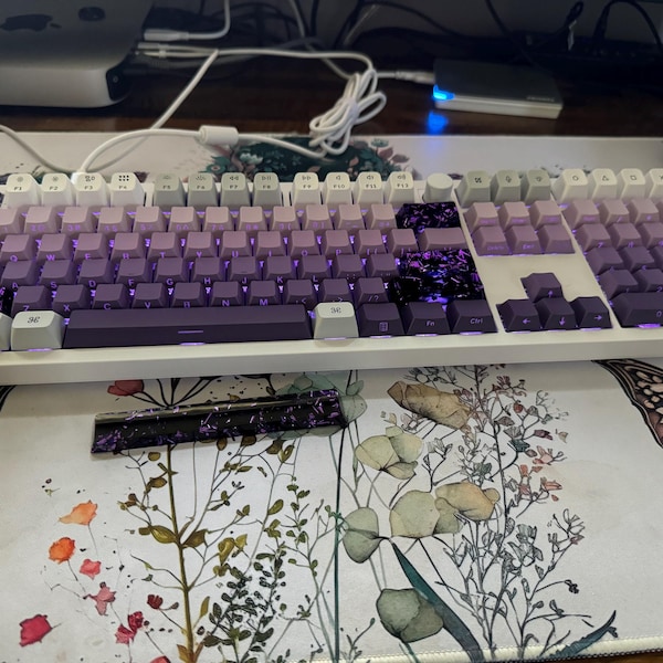 Black & Gold Keycaps - More Sizes - Artisan Glossy Arrow Keys, ESC 1u ...