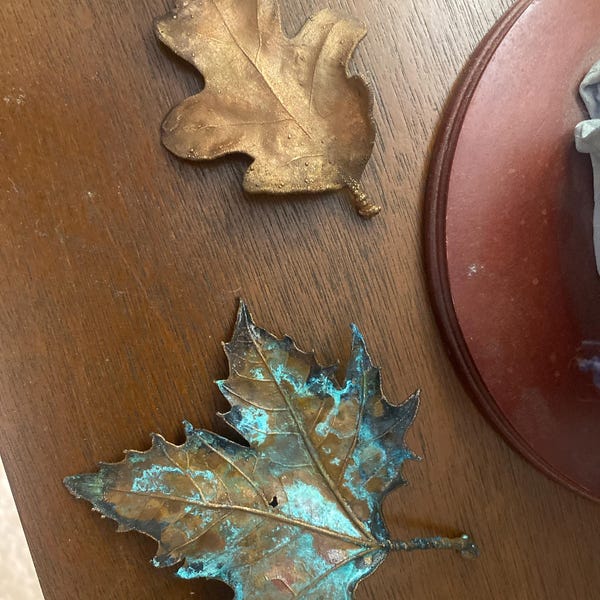 Real Copper Electroformed Leaf. Turning Real Leaves Into Copper. - Etsy