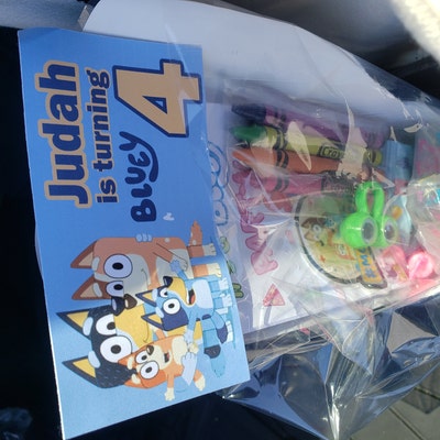 Sticky Gecko Bluey Birthday Party Coloring Book Set Bluey Party Favors ...