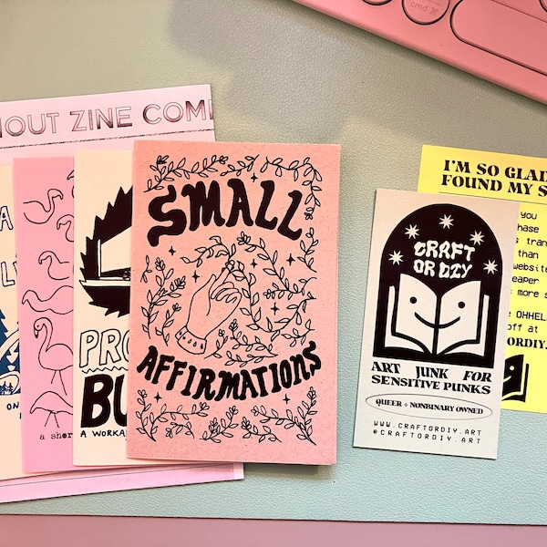 Choose 4 Zines! | Illustrated Mini Zine Bundle - Etsy