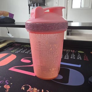 Mini Pink | White | Bling Shaker Bottle | Glitter Fitness Gift Tumbler ...