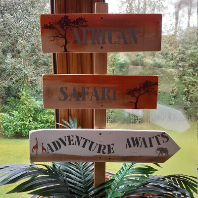 Large Personalised Signpost Unique Gift Rustic Wood Wedding Way Sign ...