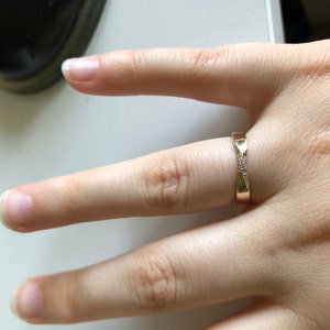 Mobius Ring, Solid Gold Mobius Ring, 10k Mobius Gold Ring, 14k Mobius ...