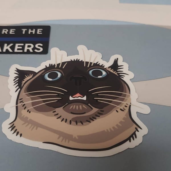 Merv the Cat Vinyl Sticker 2-pack / Mervthecat / Cat Sticker / Funny ...