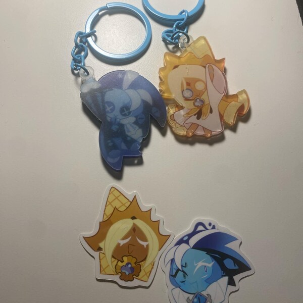 PRE-ORDER Cookie Run Keychains - Shadow Milk Cookie and Pure Vanilla ...