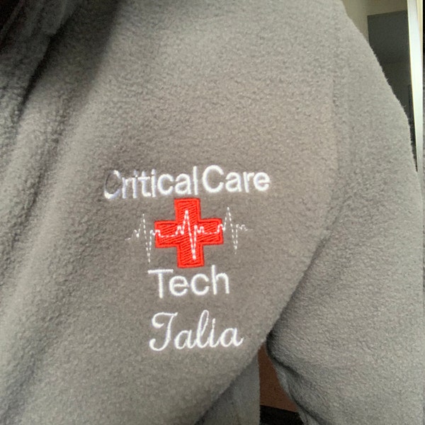 Surgical Tech Embroidered Fleece Jacket NICU ER Nurse Ortho - Etsy